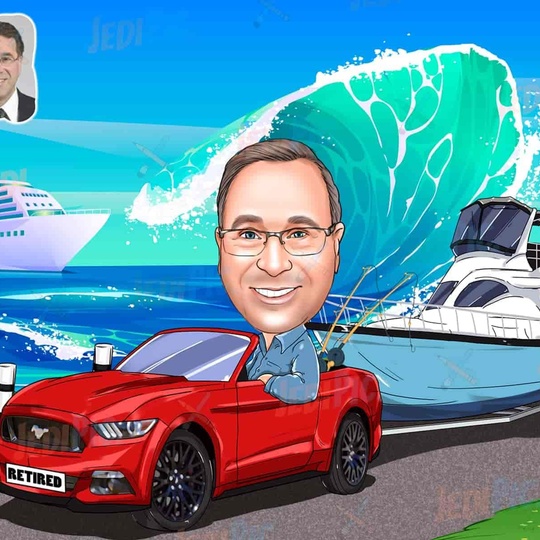 Travelling by Car Caricature - Road Trip Fun | JediPic