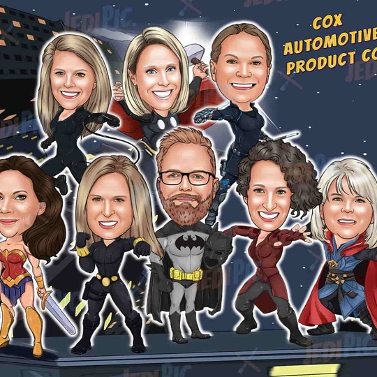 Custom Superheroes Caricature - From Photos | JediPic