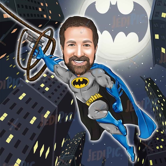 Full Body Superhero Man Caricature - From Your Photo | JediPic