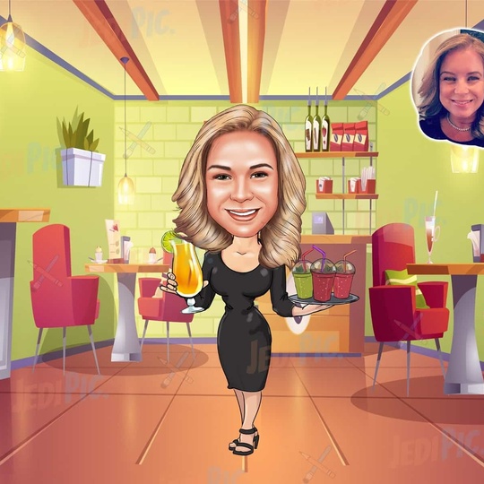 Any Profession Caricature in Color with Custom Background ...