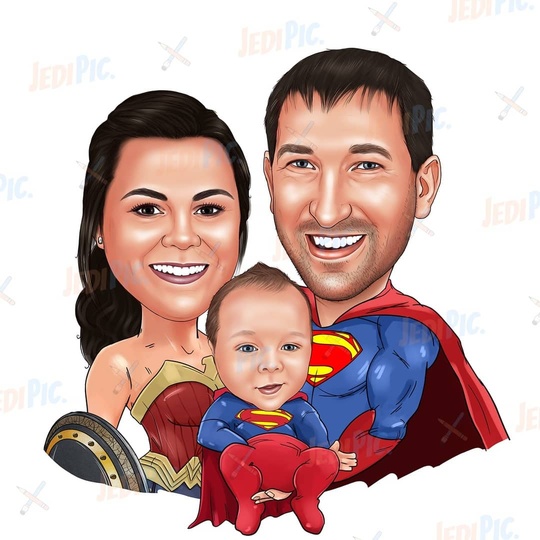 Personalized Head and Shoulders Superhero Cartoon from Your Photo ...