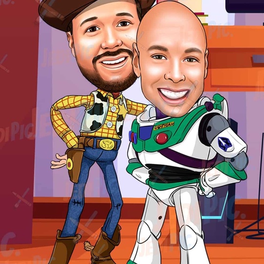 Colorful Cartoon Portrait for Toy Story Fans - Bring Your Childhood to ...