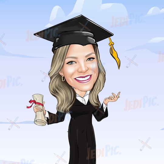 Personalized Graduation Cartoon - Memorable Gift | JediPic