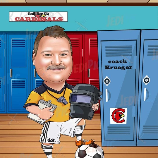 Custom Trainer Cartoon Portrait from Photos - Personalized Gift for ...