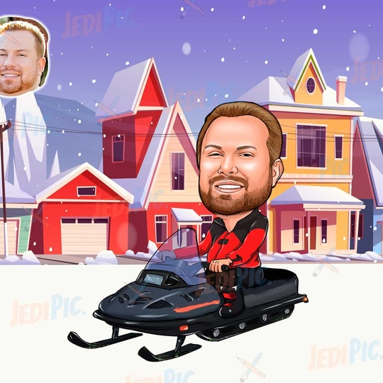 Snowmobile Cartoon Drawing | JediPic